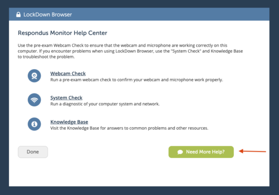 Respondus Monitor - Student Help - Live Chat - Respondus