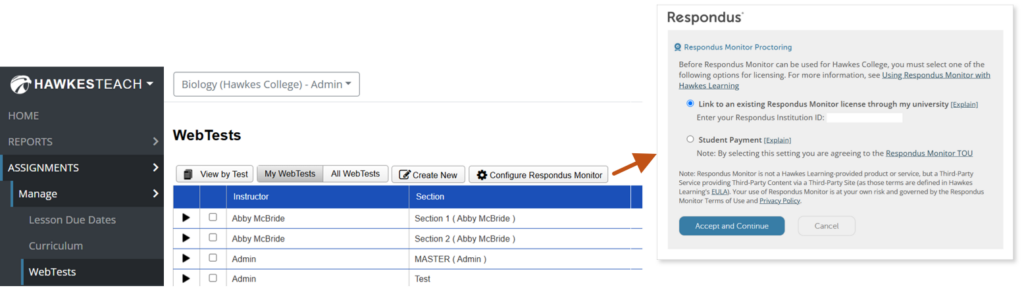 Respondus Monitor + Hawkes - Respondus